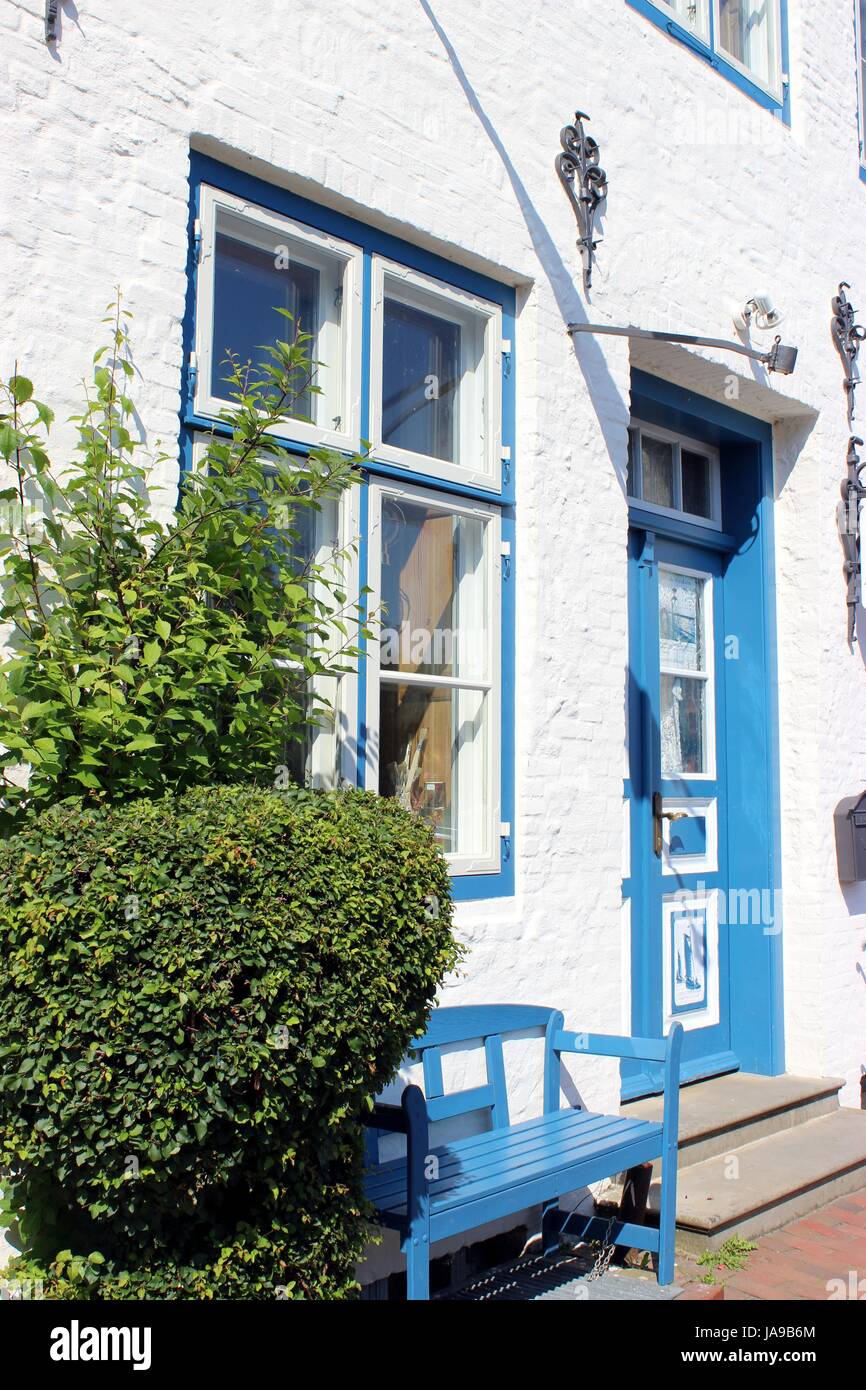 blue, house, building, historical, protection of historic buildings and ...