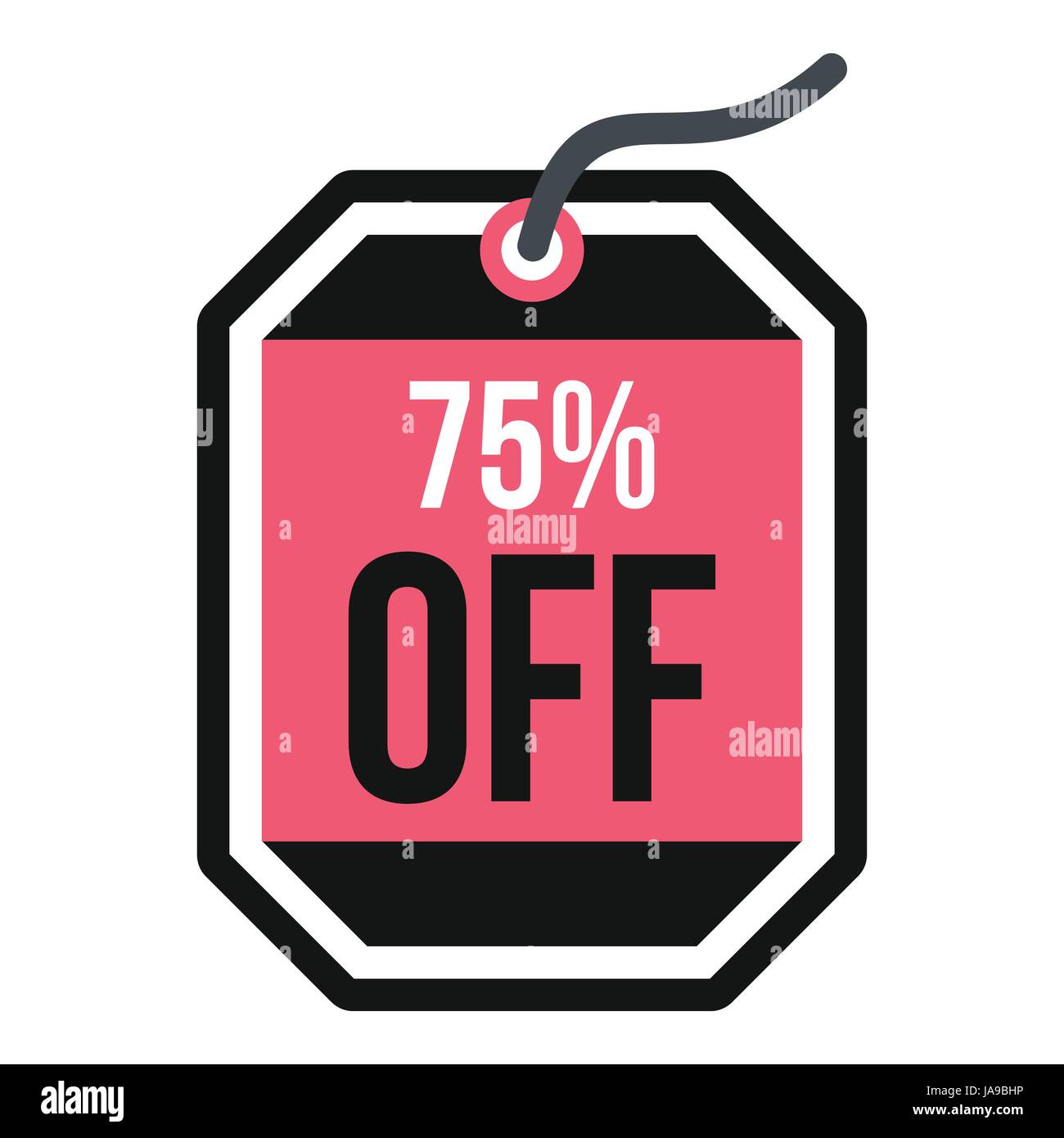 Sale tag 75 percent off icon, flat style Stock Vector Image & Art - Alamy