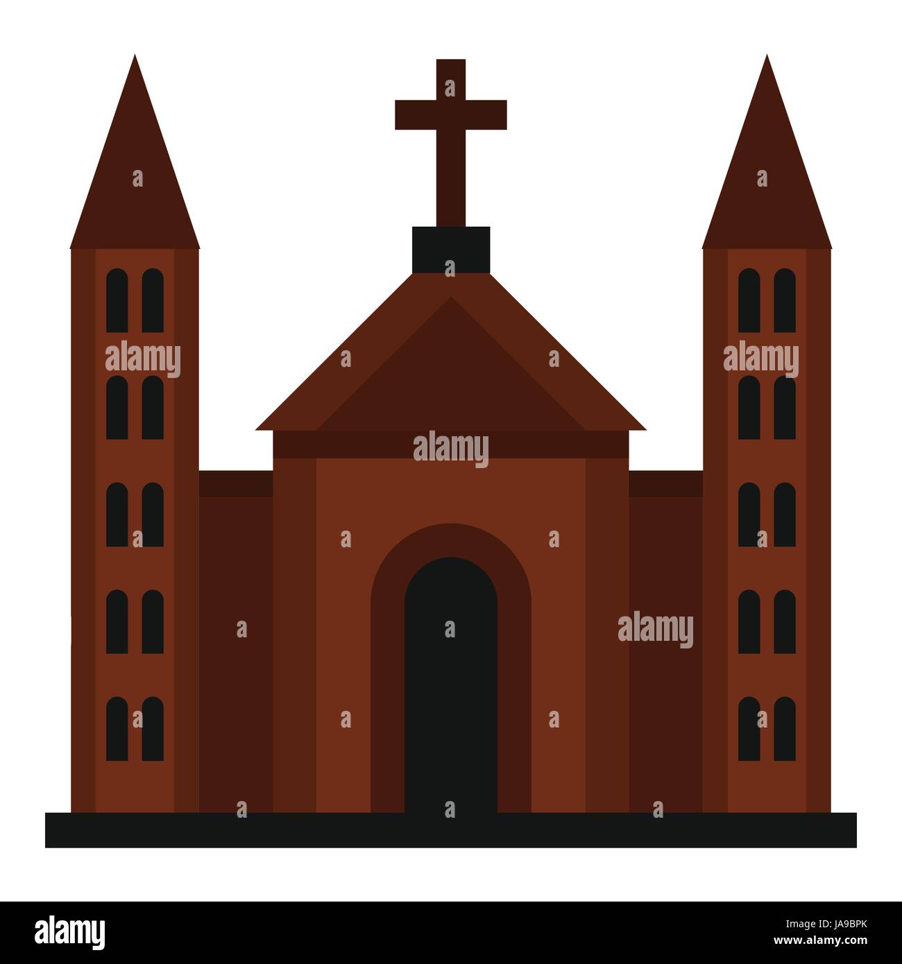Old historic rural church tower architecture Stock Vector Images - Alamy