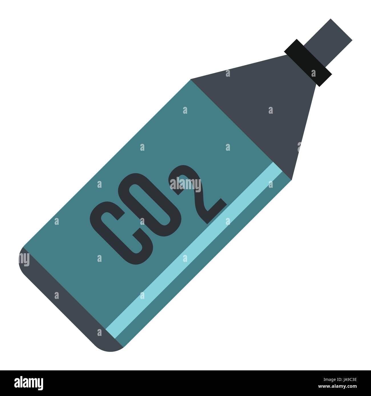 CO2 bottle icon, flat style Stock Vector Image & Art - Alamy