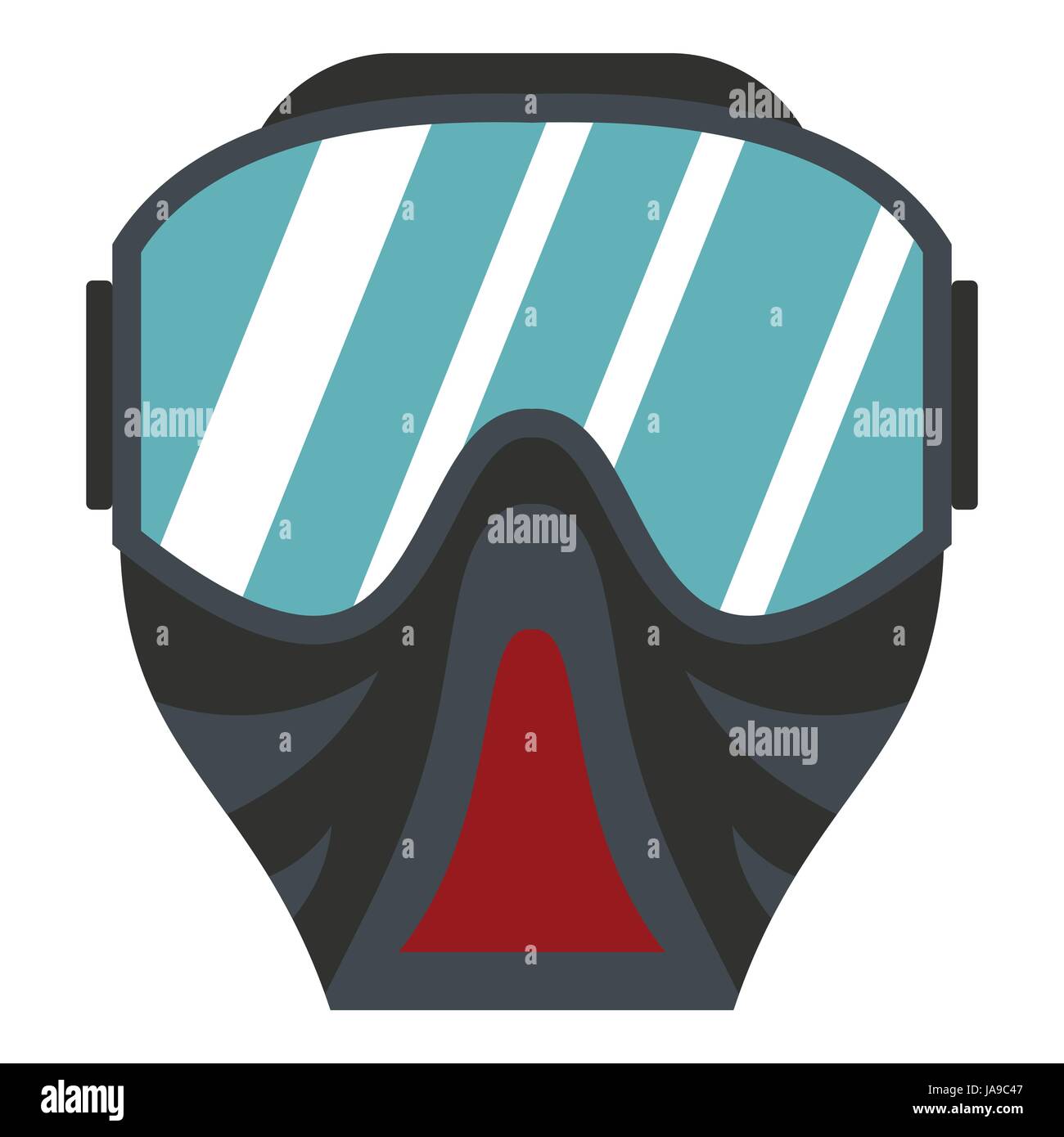 Paintball mask icon, flat style Stock Vector Image & Art - Alamy