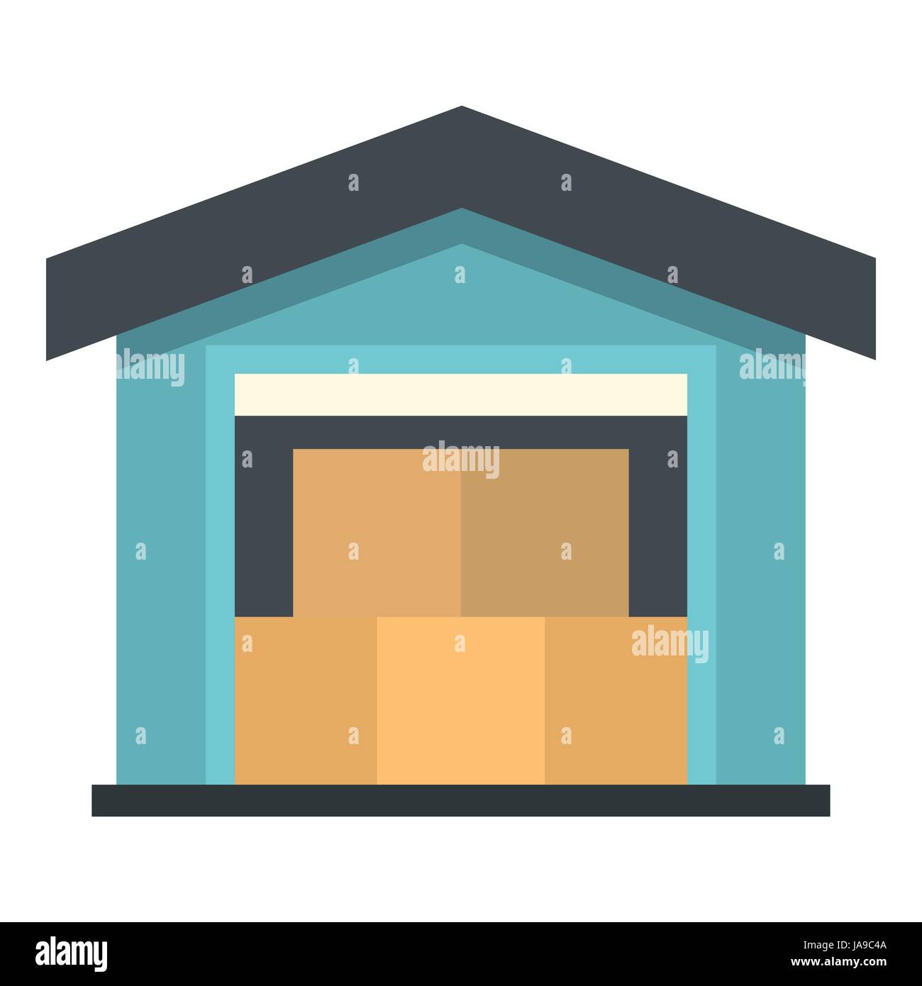 Warehouse icon, flat style Stock Vector Image & Art - Alamy