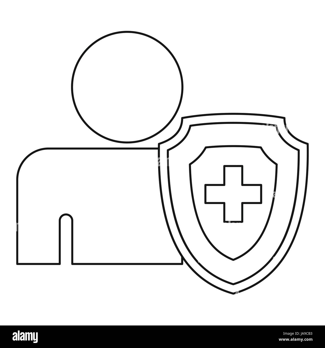 Medical insurance concept icon, outline style Stock Vector Image & Art ...