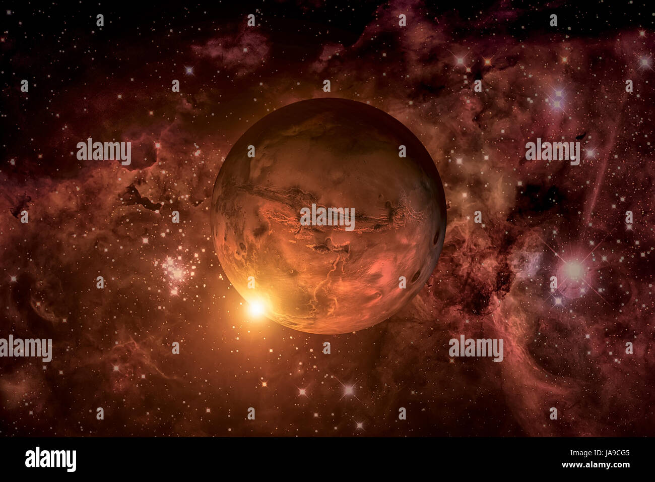 Solar System - Mars. It is the fourth planet from the Sun. Mars is a ...