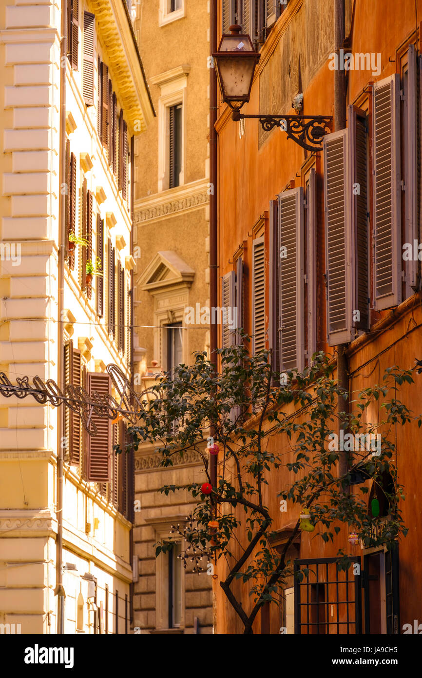 Old colorful facade walls and windows, grunge architectural background ...