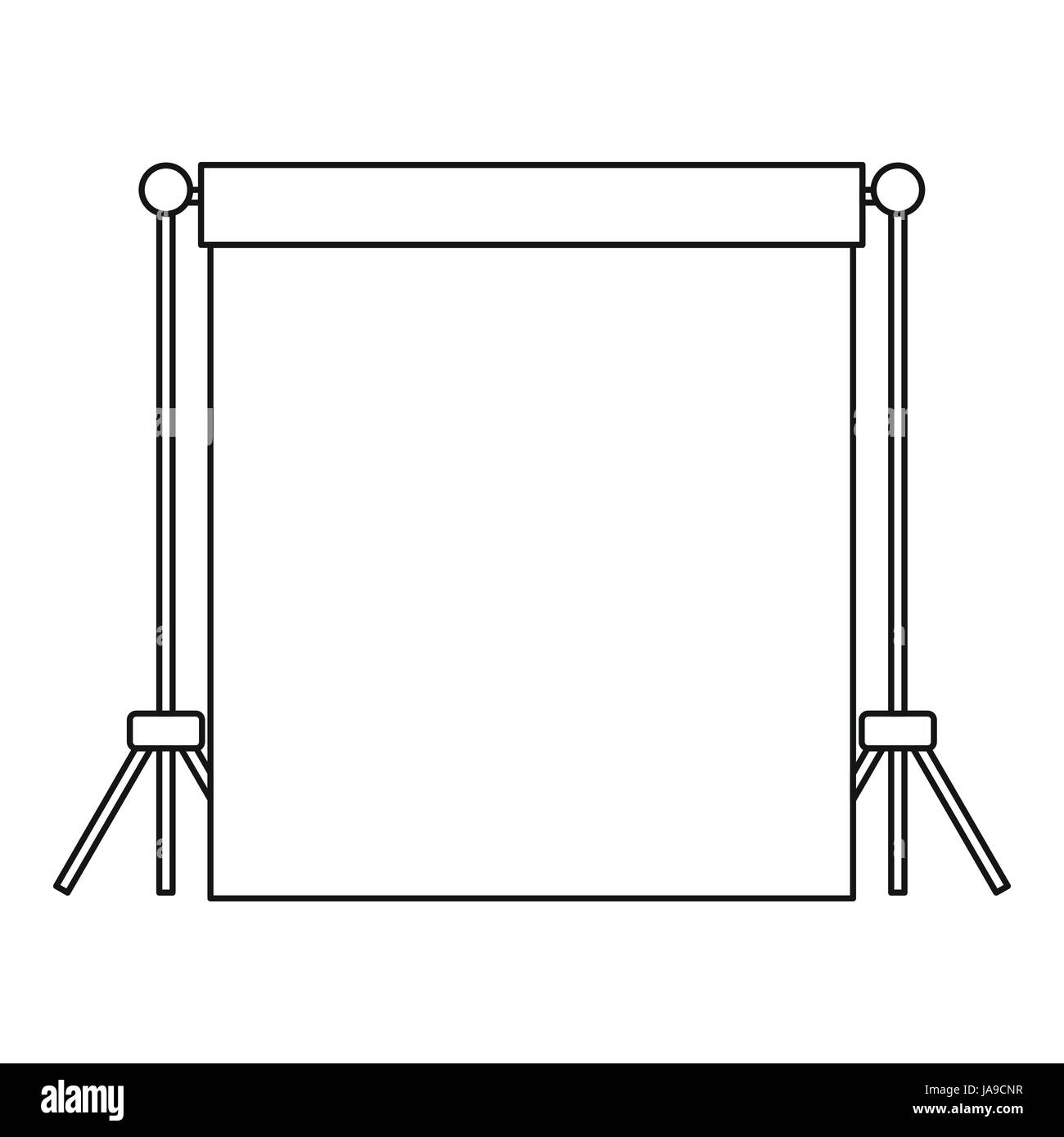 Backdrop stand with backdrop icon, outline style Stock Vector Image ...