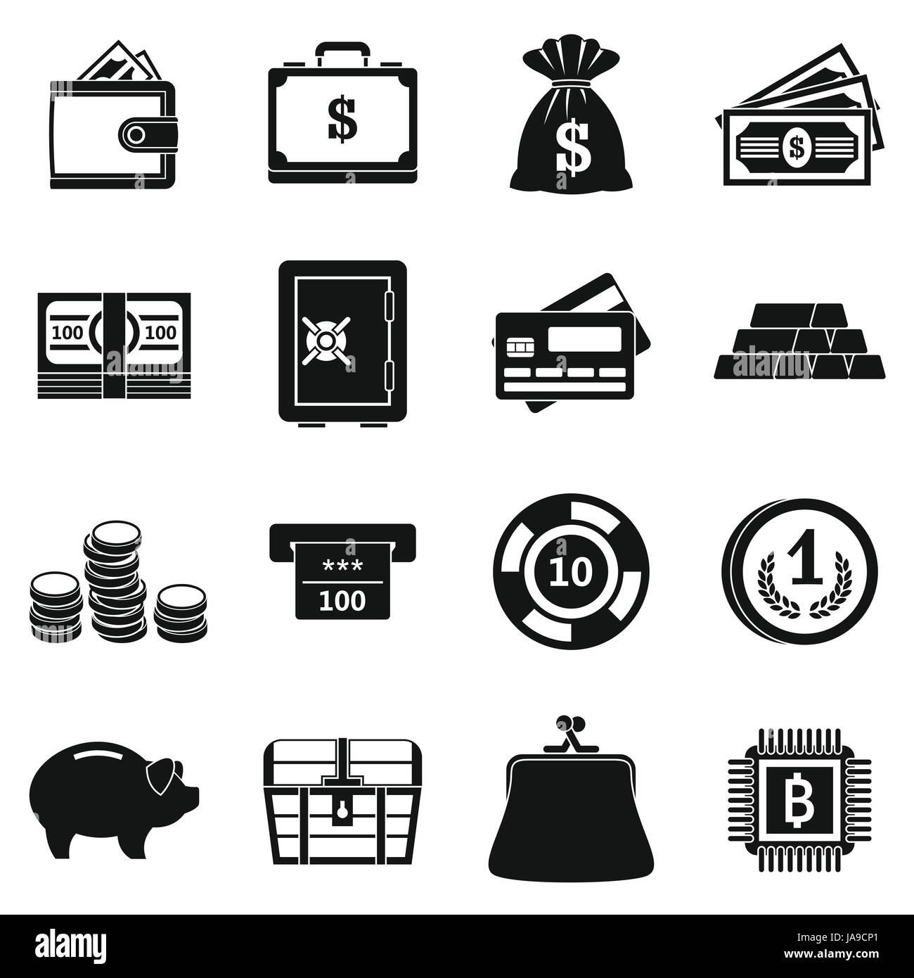 Different money icons set, simple style Stock Vector Image & Art - Alamy