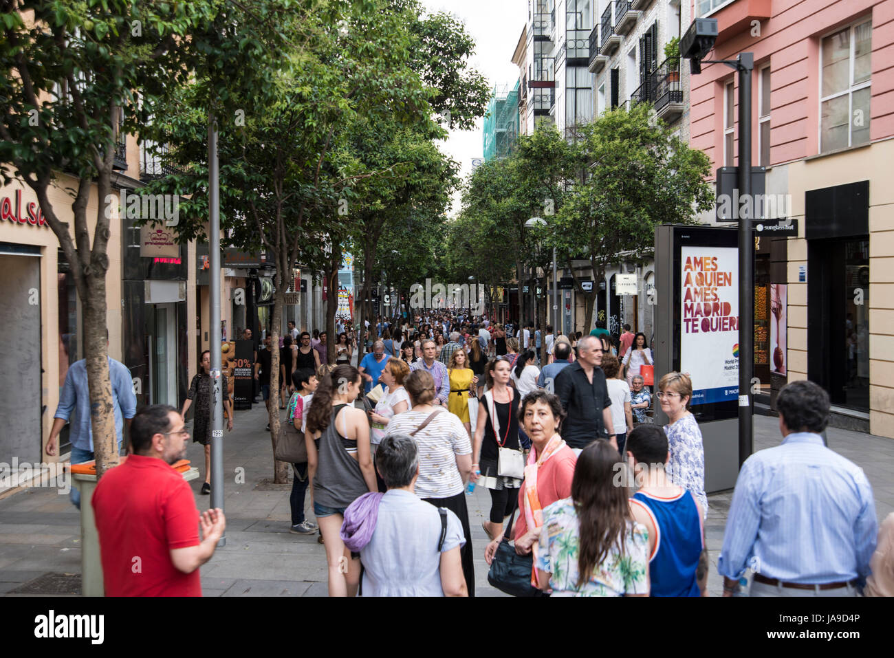 Crown on Fuencarral street Stock Photo - Alamy