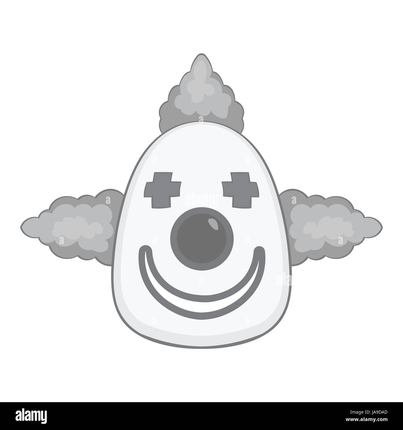 Clown icon, gray monochrome style Stock Vector Image & Art - Alamy