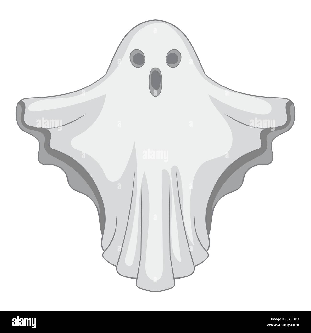 Spooky ghost icon gray Cut Out Stock Images & Pictures - Alamy