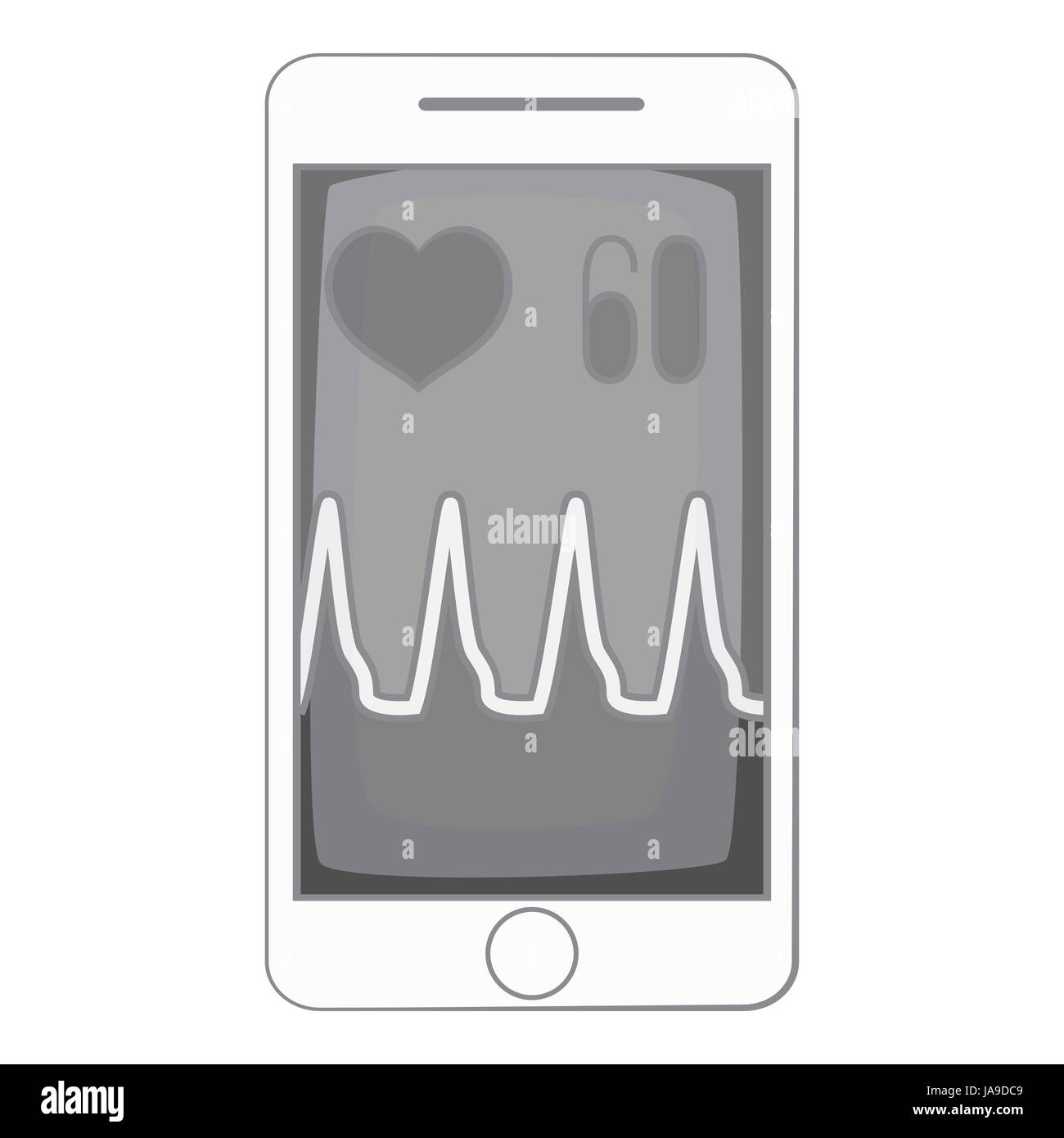 Pulse on screen of smartphone icon Stock Vector Image & Art - Alamy