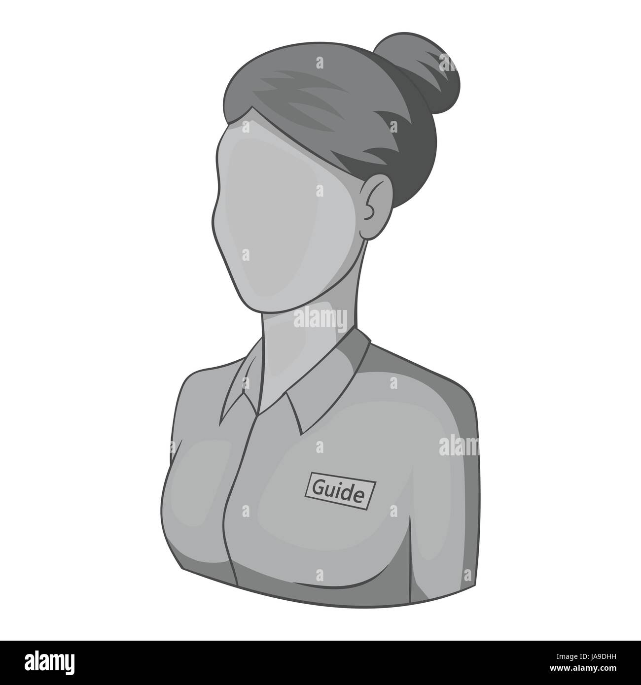 Female avatar icon, gray monochrome style Stock Vector Image & Art - Alamy