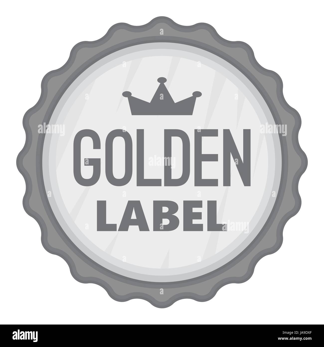 Golden label icon, gray monochrome style Stock Vector Image & Art - Alamy