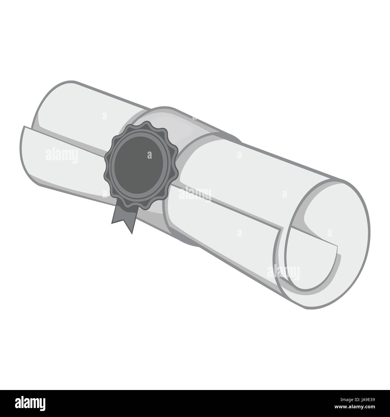 Paper scroll icon, gray monochrome style Stock Vector Image & Art - Alamy