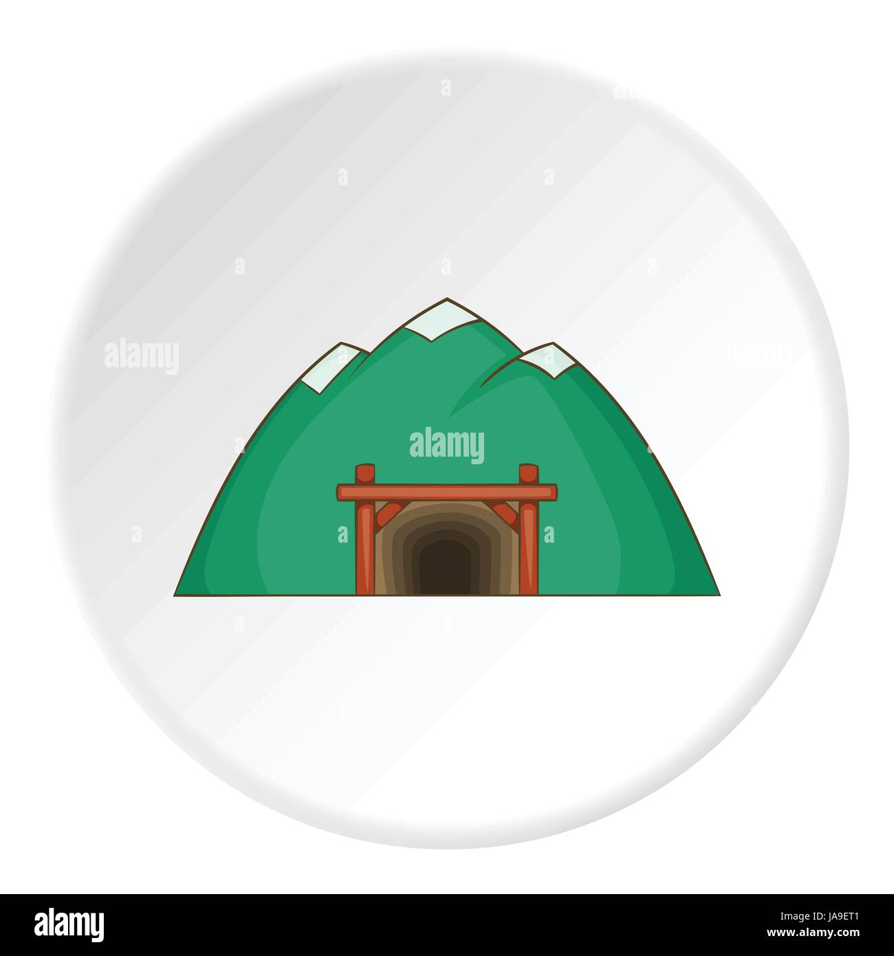 Mine in mountain icon, cartoon style Stock Vector Image & Art - Alamy