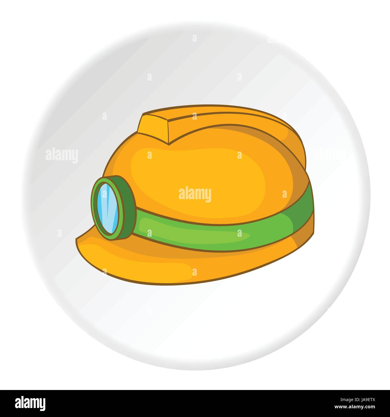 Helmet with light icon, cartoon style Stock Vector Image & Art - Alamy