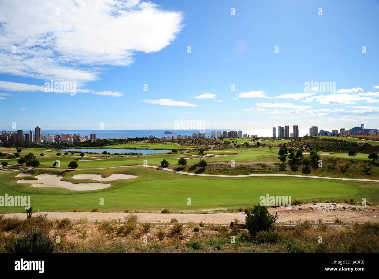 spain, coast, skyline, shore line, hispanic, spanish, blue, humans ...