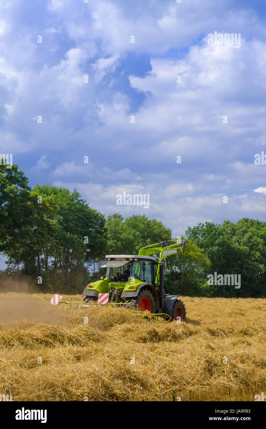 Green and yellow tedder hi-res stock photography and images - Alamy