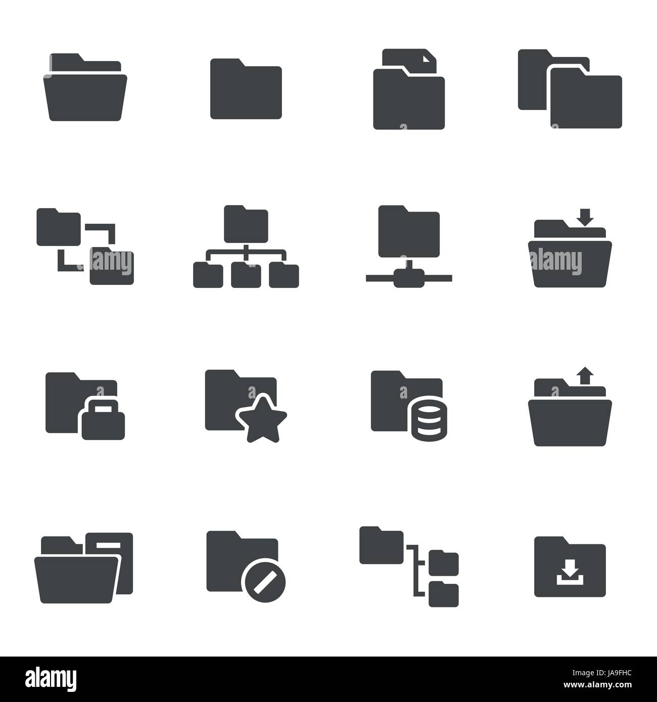 Black file folder icon Stock Vector Images - Alamy