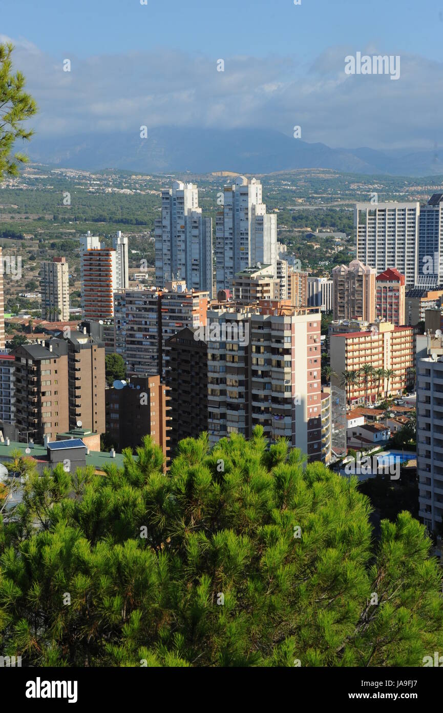 spain, coast, skyline, hispanic, spanish, blue, humans, human beings ...