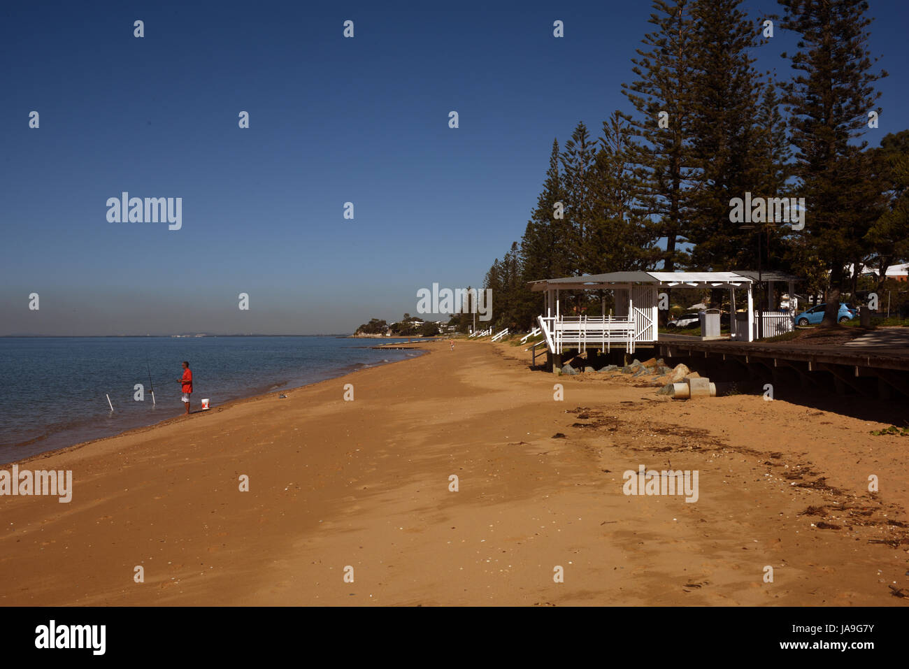 Margate, Redcliffe, Australia: Margate beachfront on Moreton Bay with ...