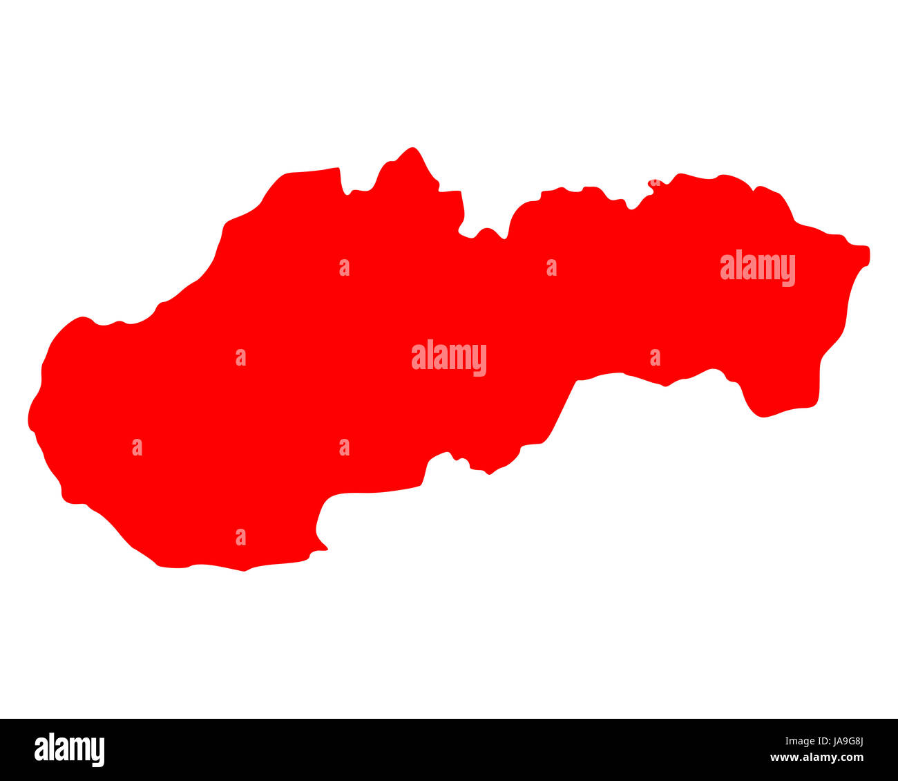 Karte der Slowakei Stock Photo - Alamy