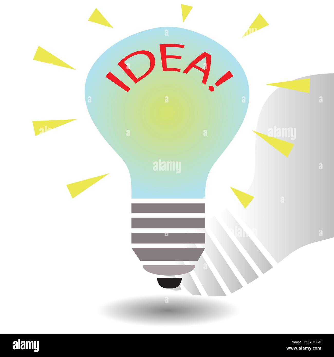 colorful illustration with light bulb idea concept template for your ...