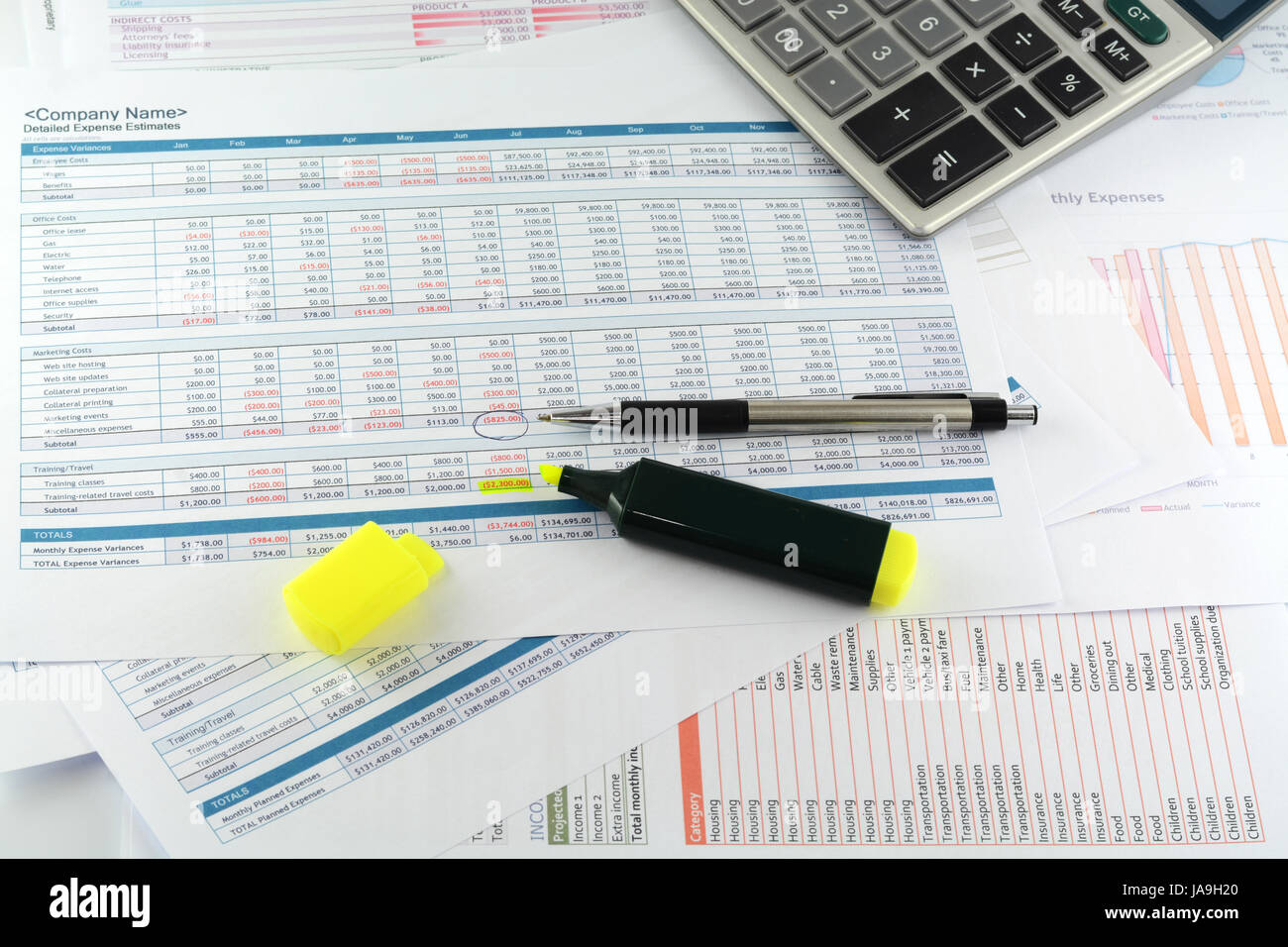 bank, lending institution, office, calculation, presentation, chart ...