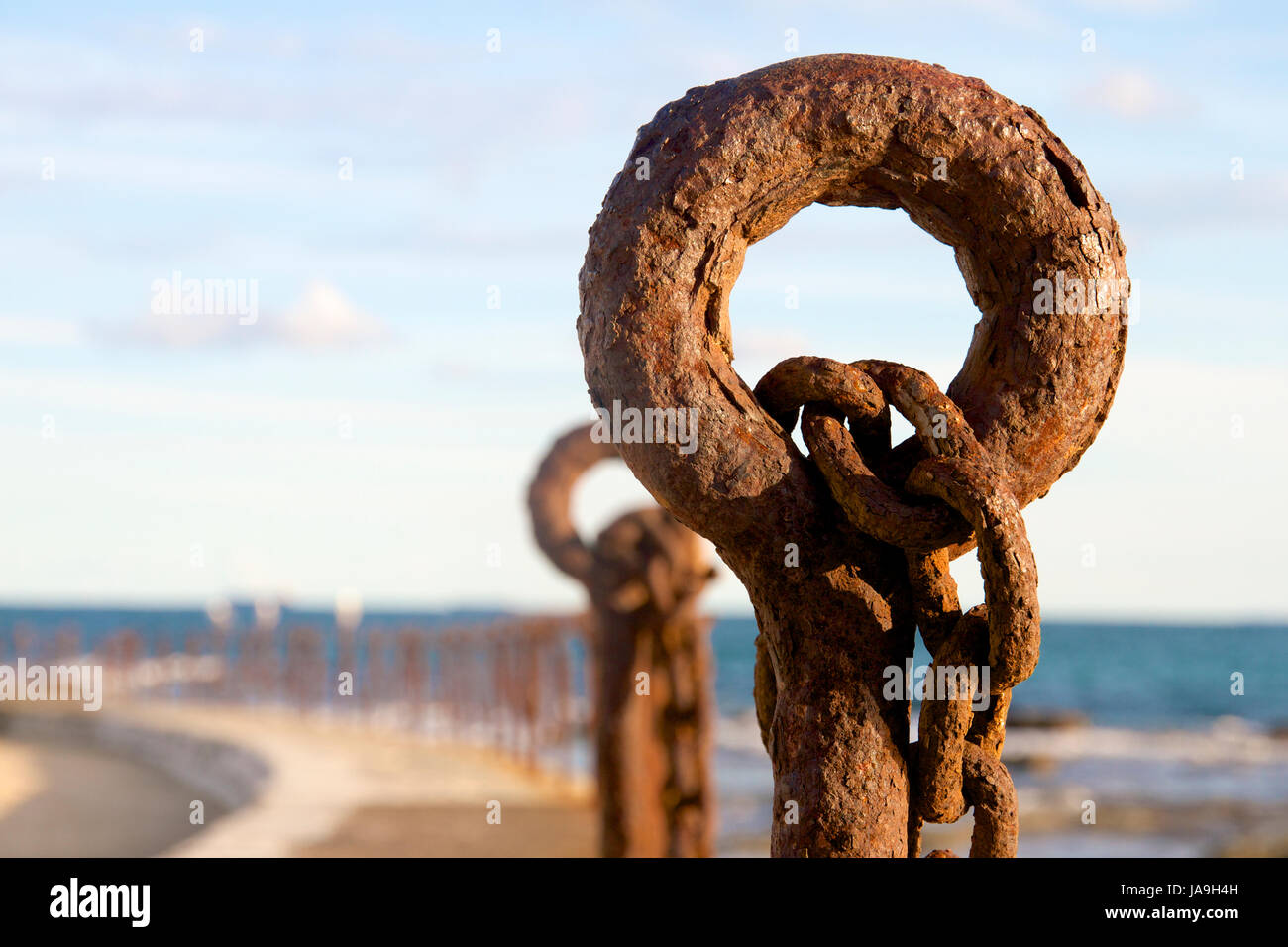 Bollards on the beach hi-res stock photography and images - Alamy