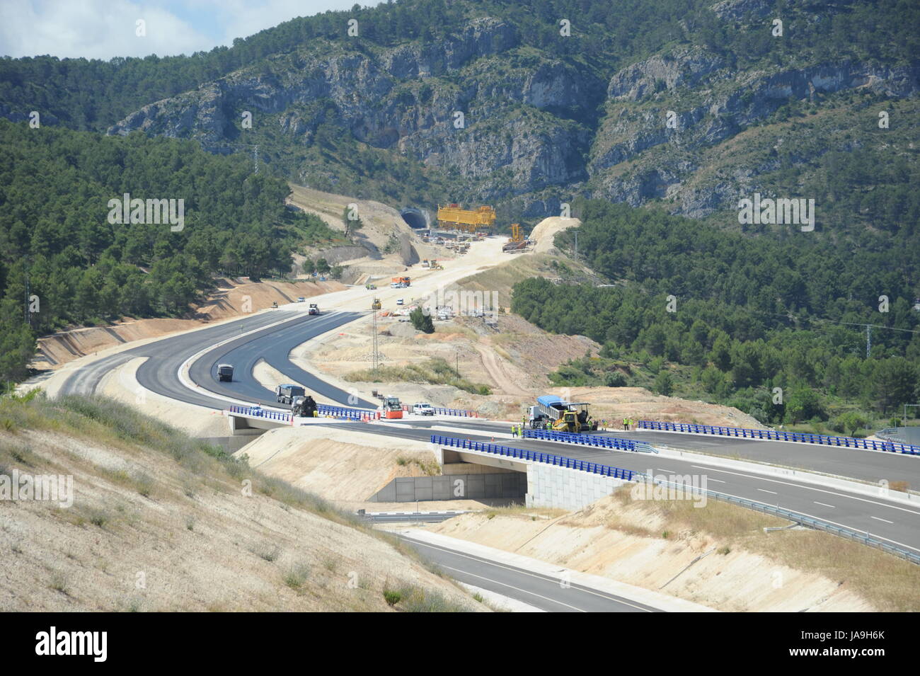 spain, motorway, highway, line of communication, traffic ...