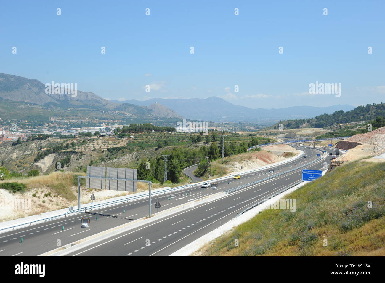 spain, motorway, highway, line of communication, traffic ...