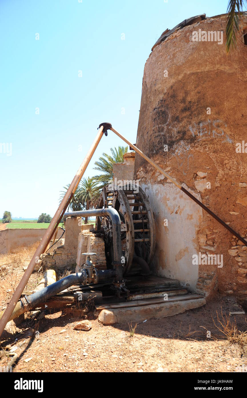 historical, tree, trees, fountain, water wheel, pump, water pump ...