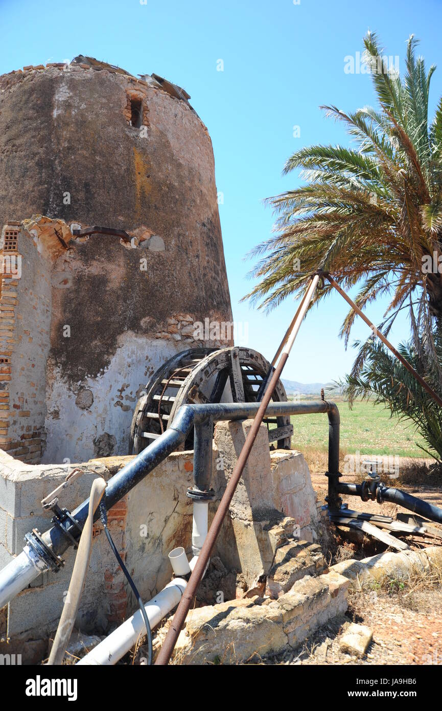 historical, tree, trees, fountain, water wheel, pump, water pump ...