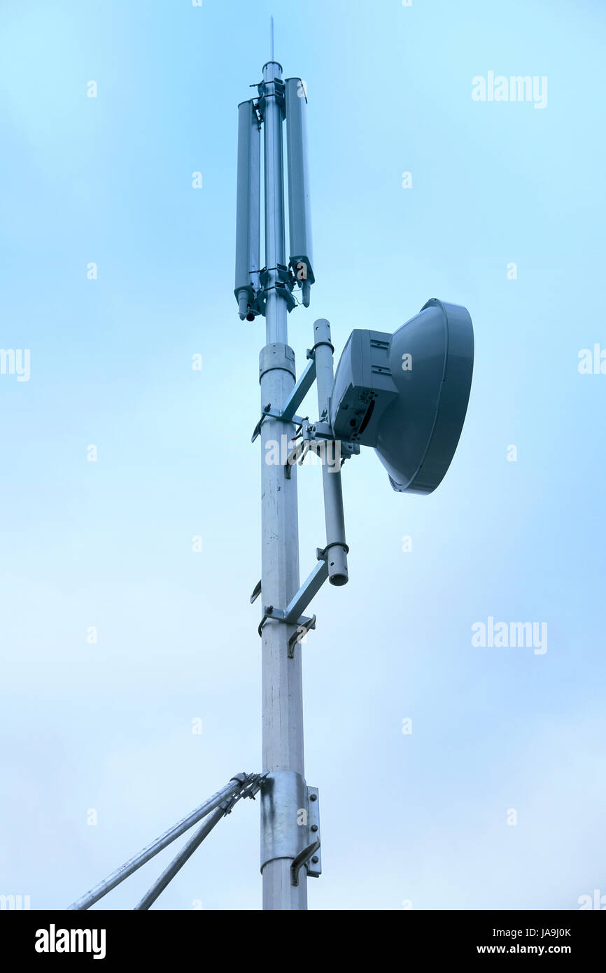 sign, signal, telephone, phone, station, blue, tower, cellphone, mobile ...