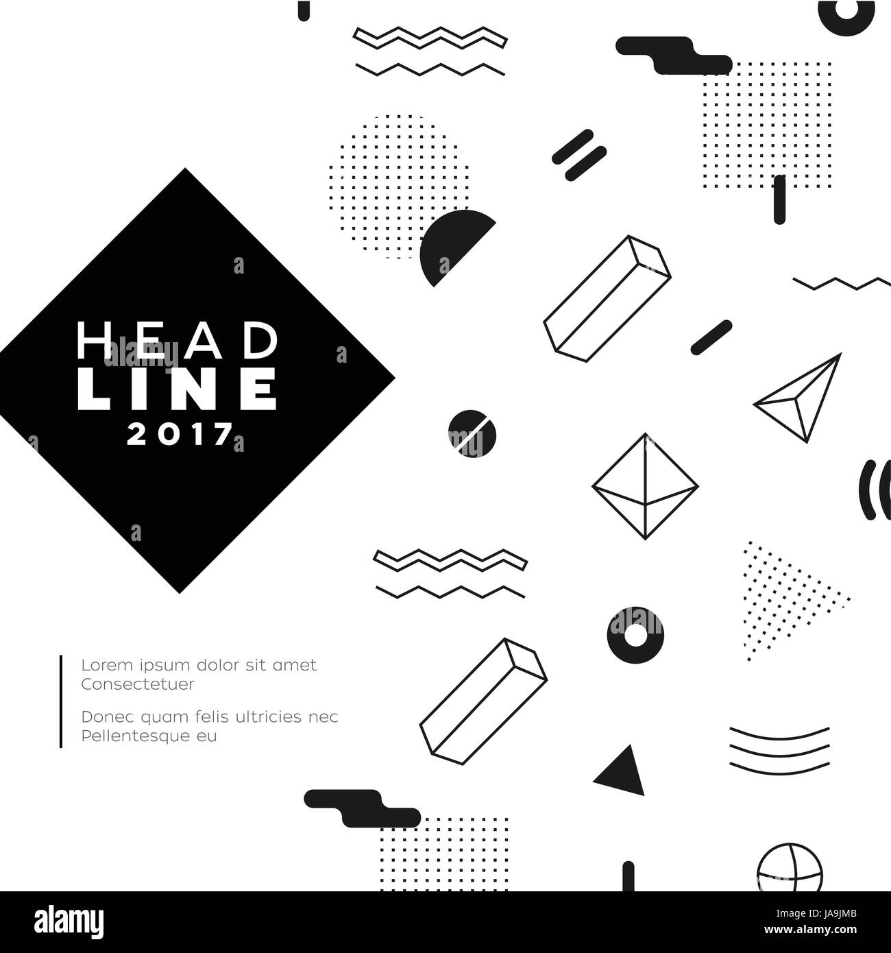 Abstract Background - vector template bw illustration Stock Vector ...