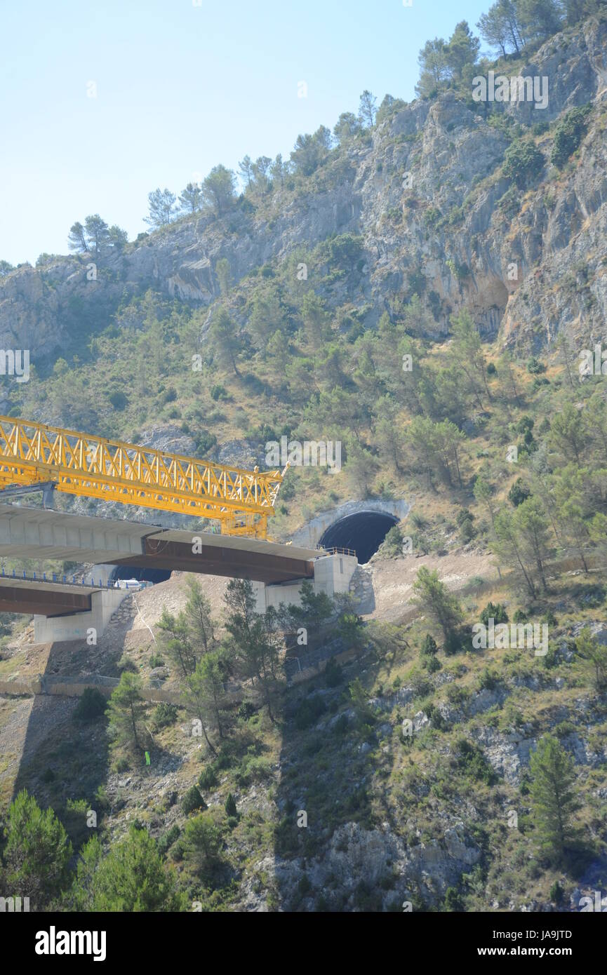 bridge, spain, bridge, spain, freivorbauverfahren, betonbrcke, alicante ...