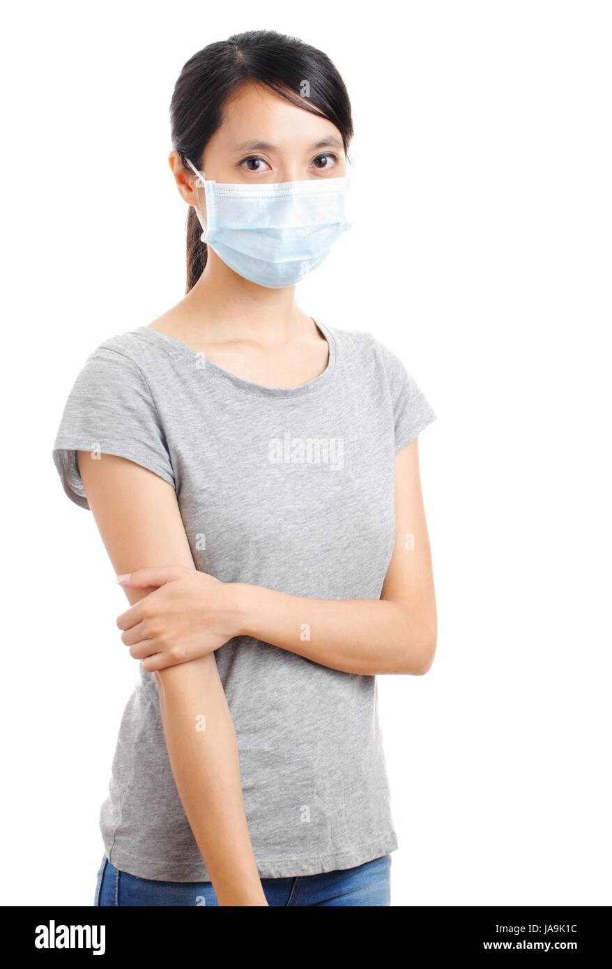 woman, female, face, portrait, spread, cold, catarrh, protect ...