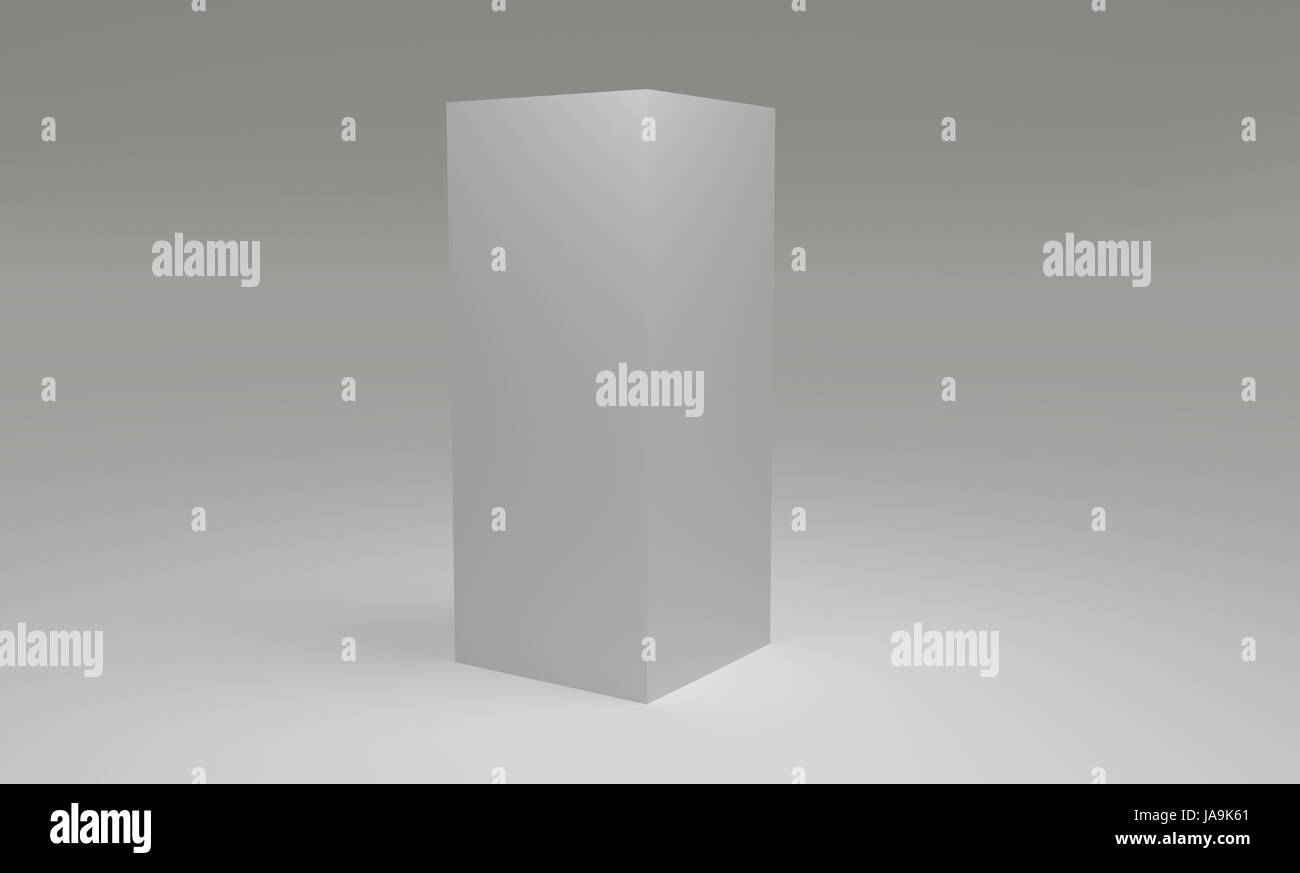 Blank 3d cube on white background. 3d rendering Stock Photo - Alamy