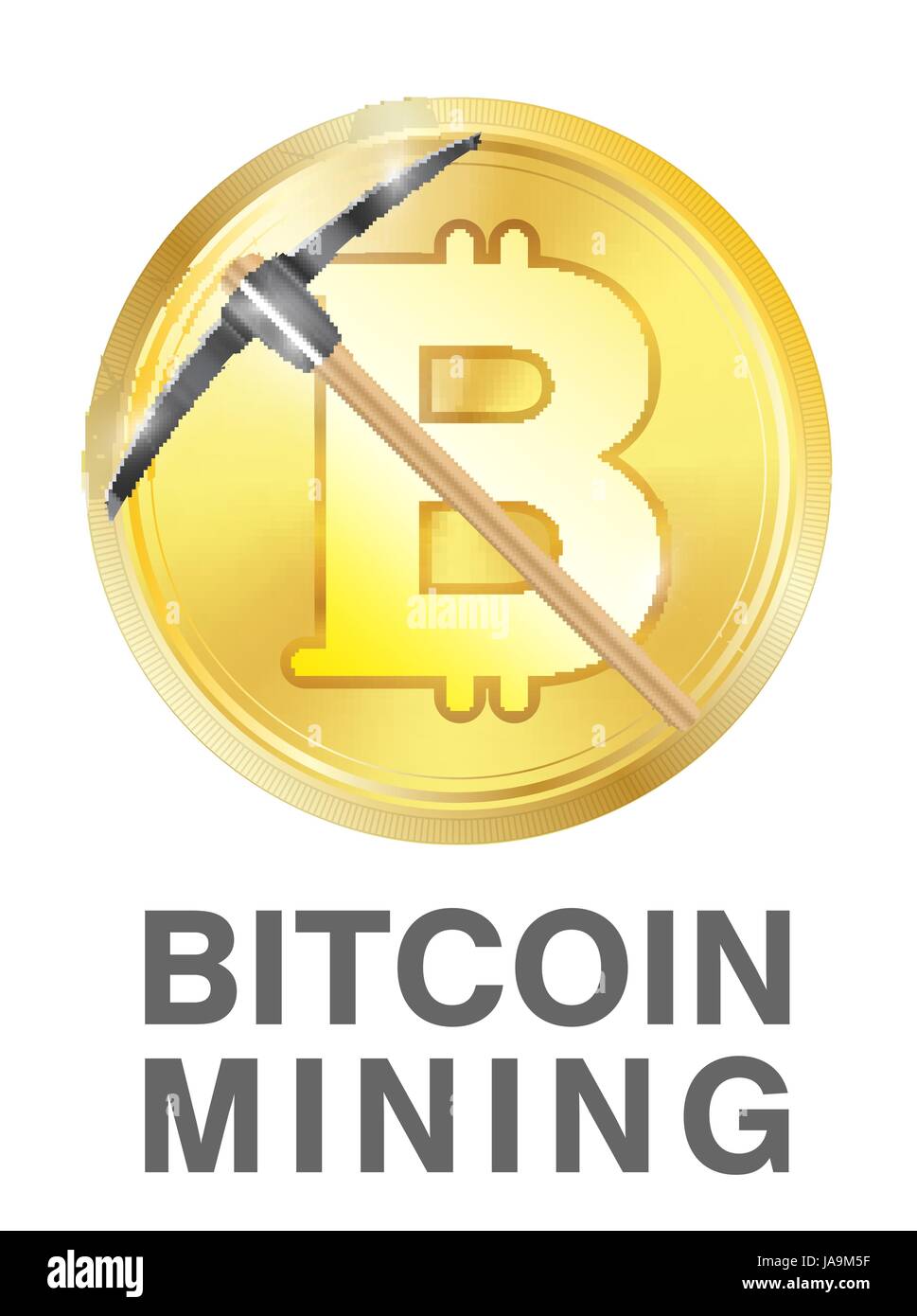 Bitcoin stack coin flat Stock Vector Images - Alamy