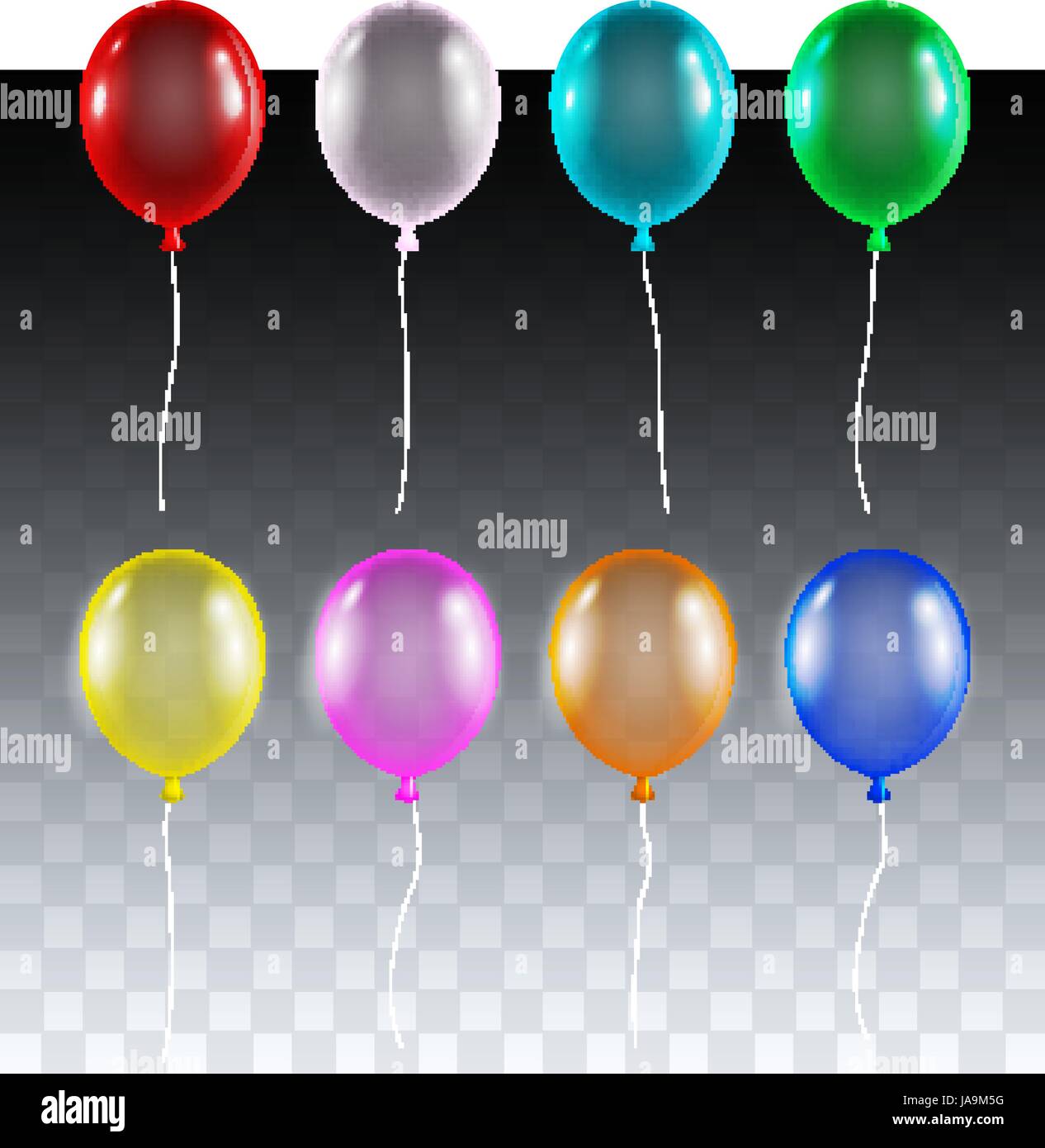 Group colorful glossy helium Stock Vector Images - Alamy