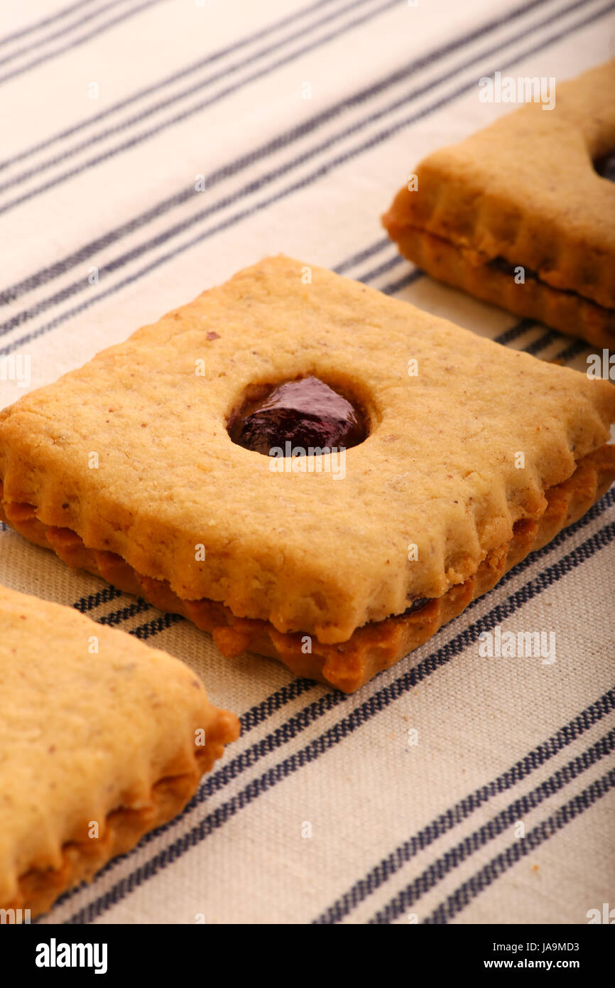 blue, biscuits, cookies, filbert, hazelnut, striped, food, aliment ...