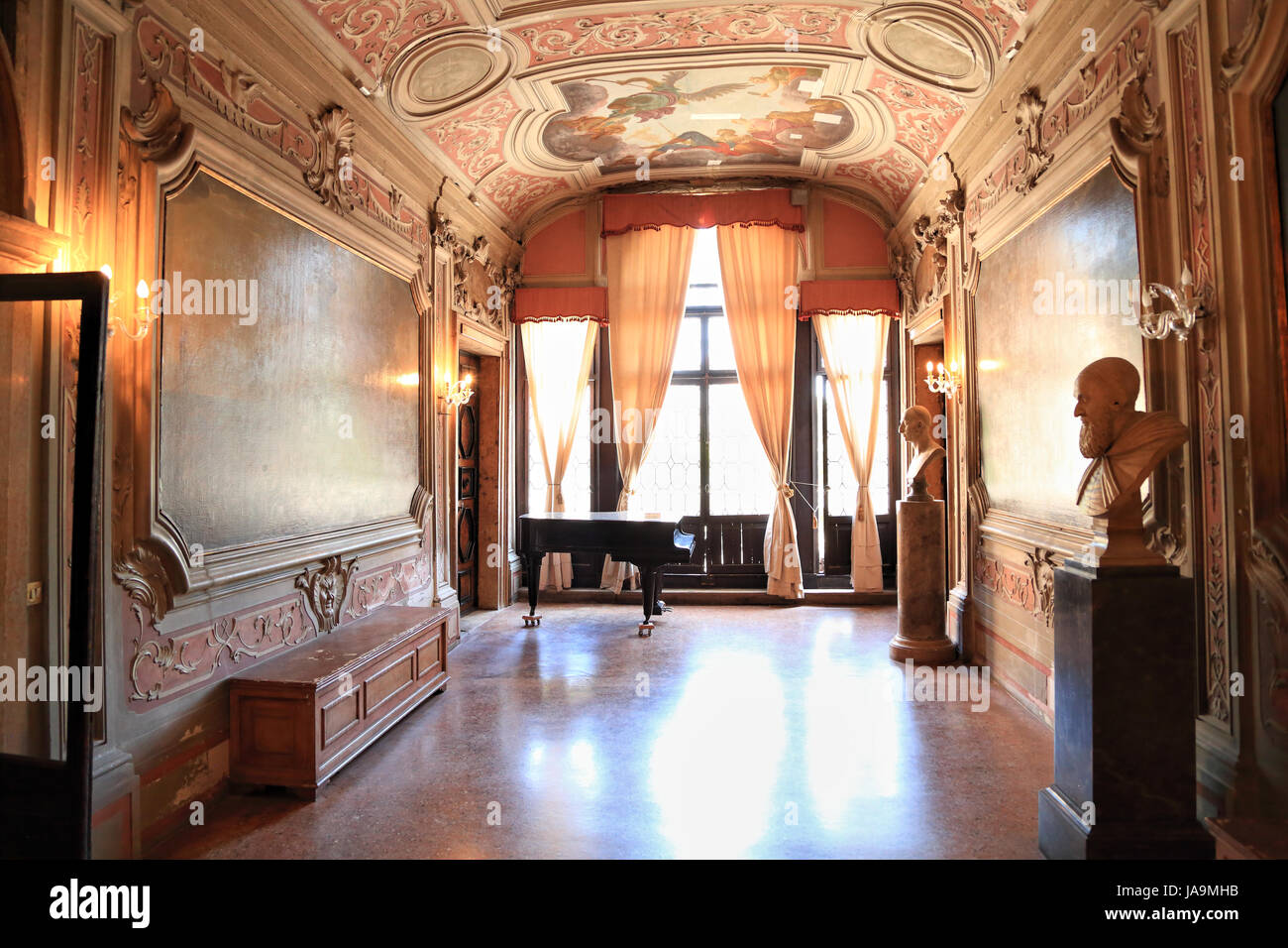 Portego of Palazzo Zenobio Stock Photo - Alamy