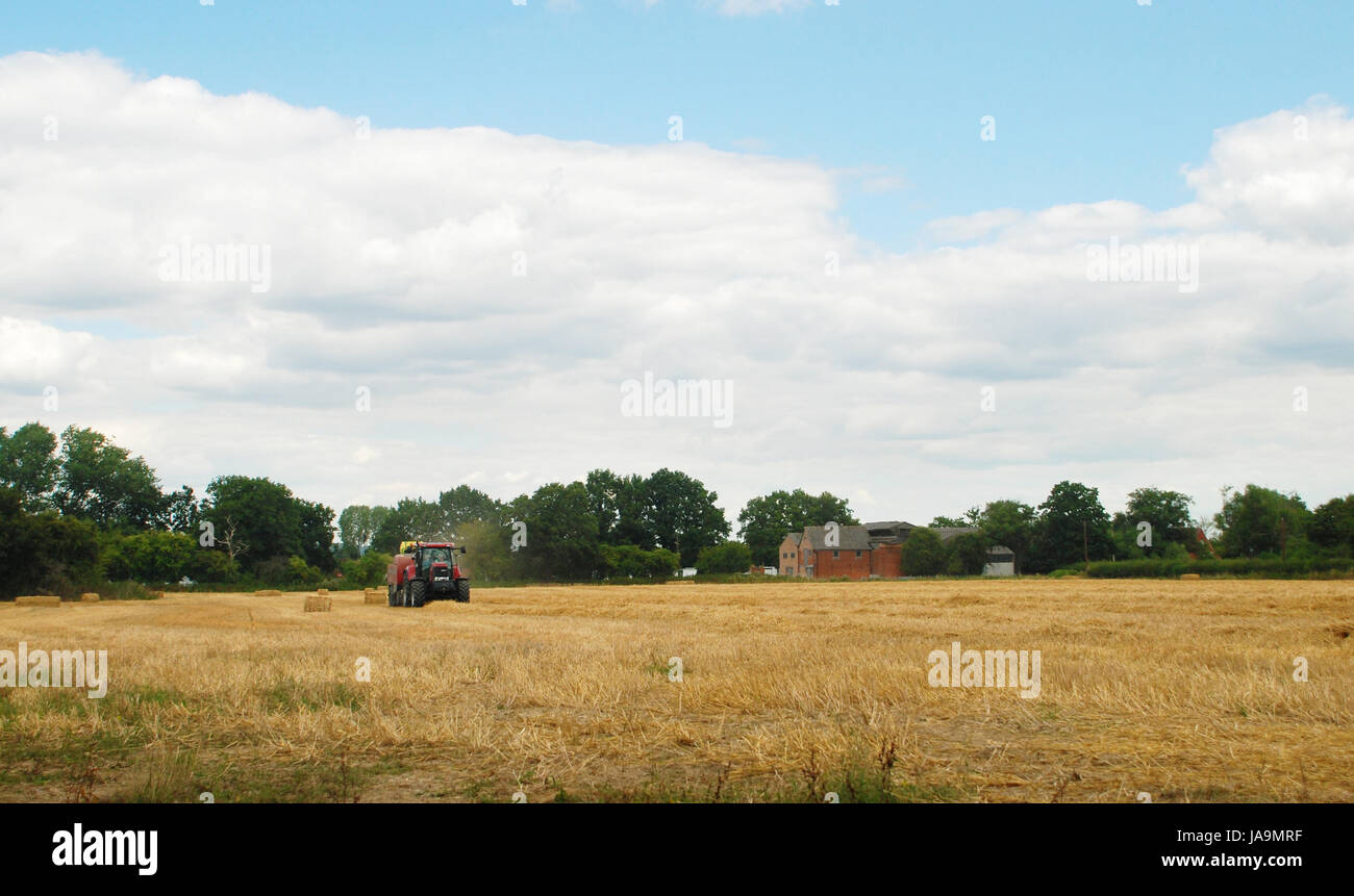 agriculture, farming, field, harvest, england, outside, farm, tractor ...