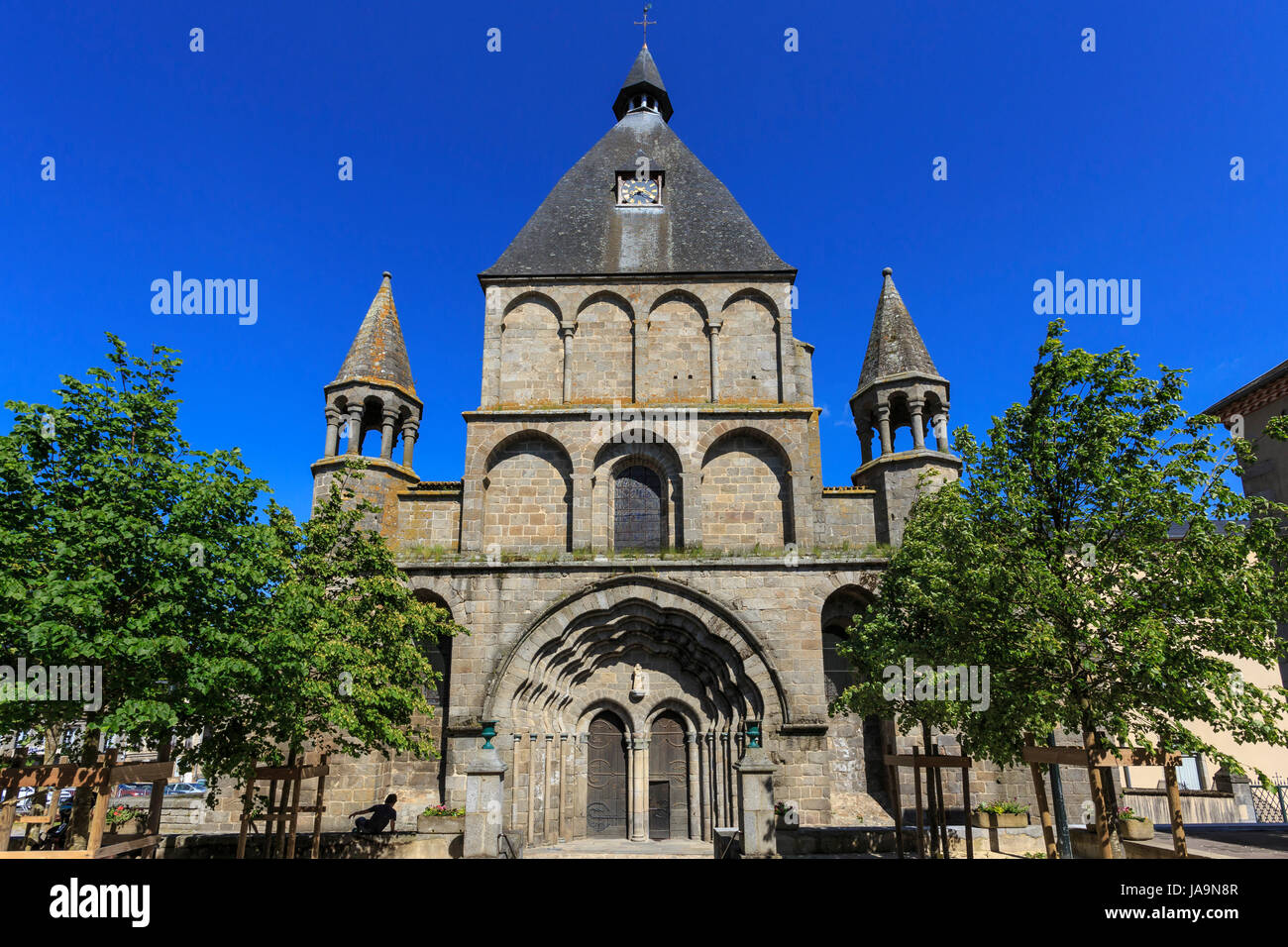 France, Haute Vienne, le Dorat, Saint Pierre du Dorat church Stock ...