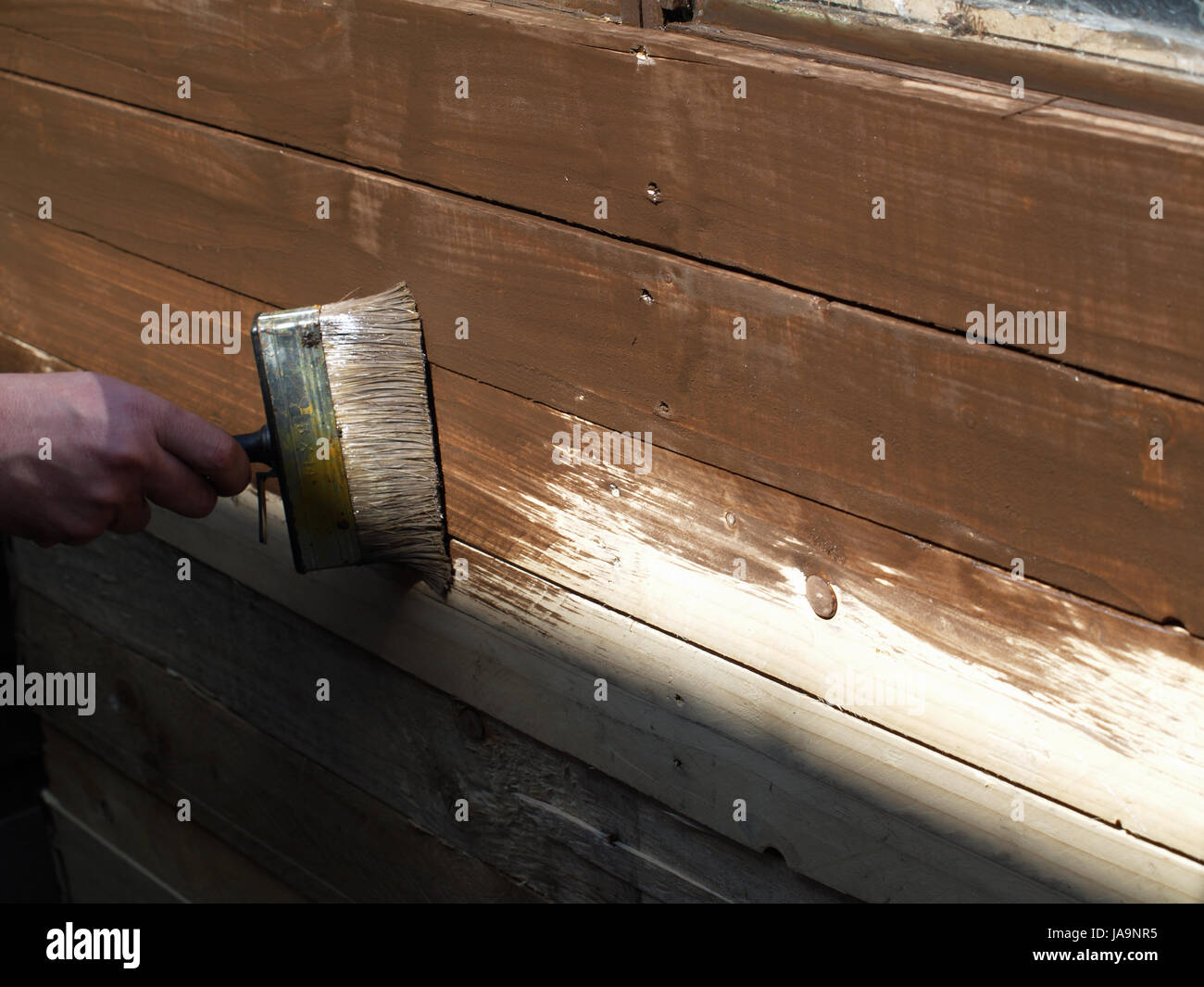 Brush paint creosote hi-res stock photography and images - Alamy