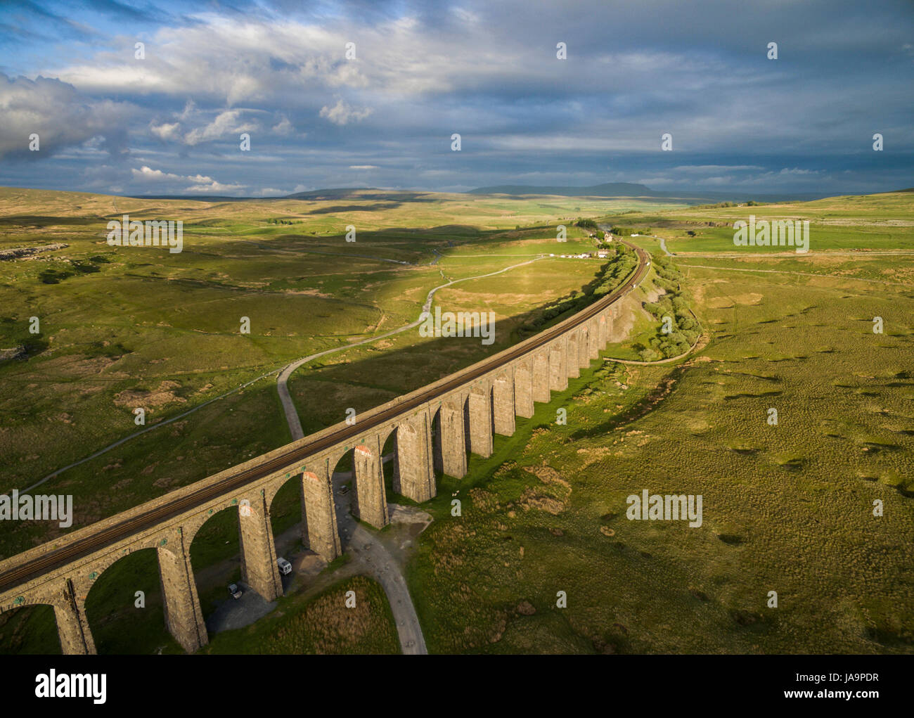 The stunning Ribblehead Viaduct in North Yorkshire, set in the shadow ...