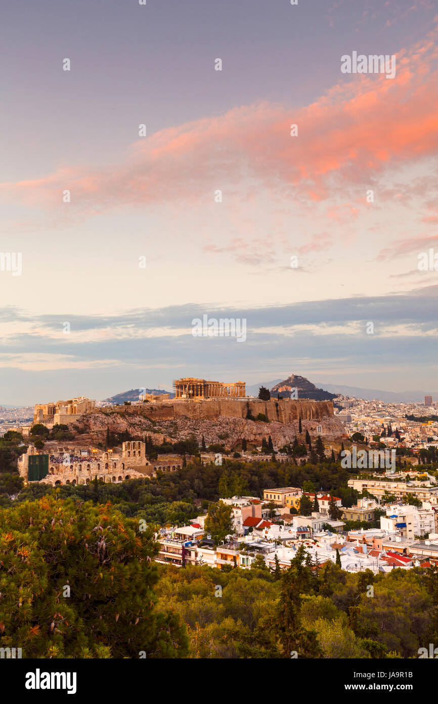 Acropolis and view of the city of Athens, Greece Stock Photo - Alamy