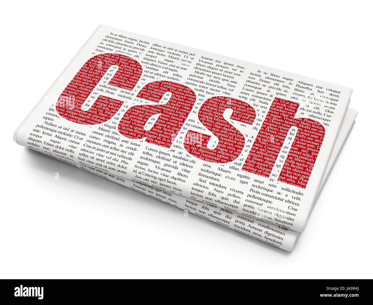 Money concept: Cash on Newspaper background Stock Photo - Alamy