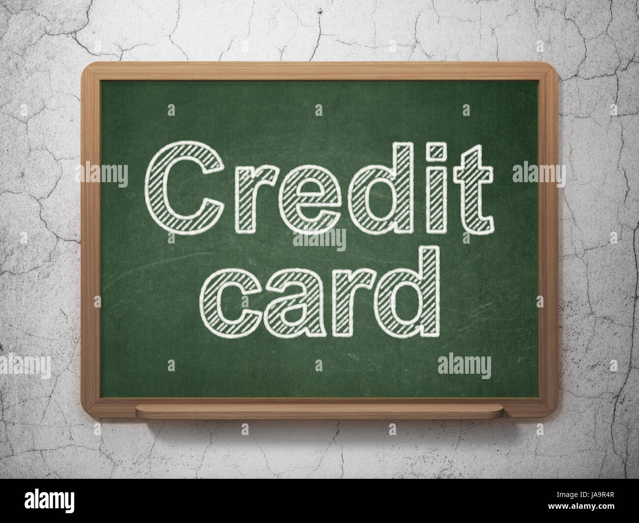 Banking concept: Credit Card on chalkboard background Stock Photo - Alamy