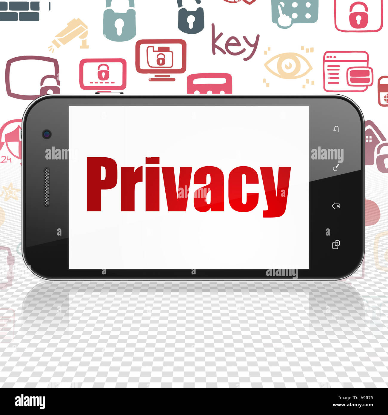 Security concept: Smartphone with Privacy on display Stock Photo - Alamy